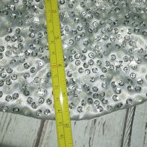 Vintage | Bags | Vintage Deco Flapper Roaring 2s Silver Sequin Crystal ...